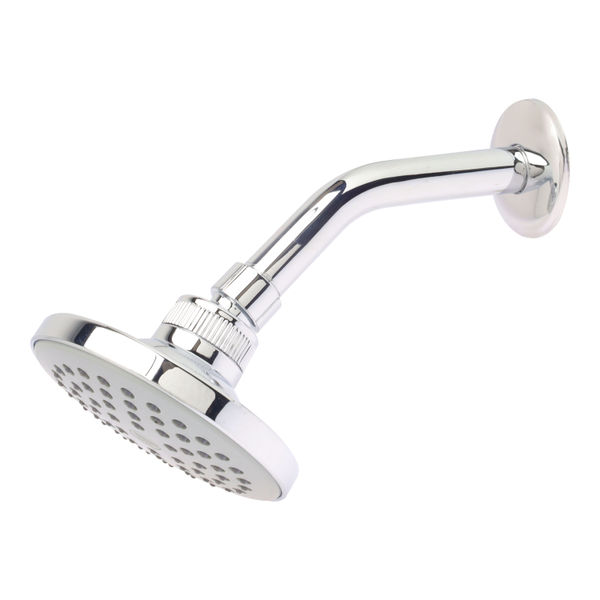 REGADERA CROMADA 1F CON BRAZO Y CHAPETON | The Home Depot México