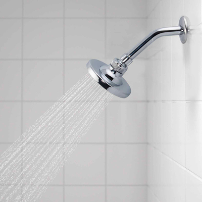 REGADERA CROMADA 1F CON BRAZO Y CHAPETON | The Home Depot México