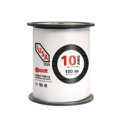 CABLE IUSA THWLS/THHWLS 10 AWG COLOR NEGRO EN CARRETE DE 100 M | The ...