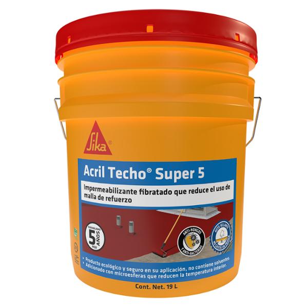 IMPERMEABILIZANTE FIBRATADO ACRIL TECHO SUPER 5 AÑOS ROJO 19 L | The ...