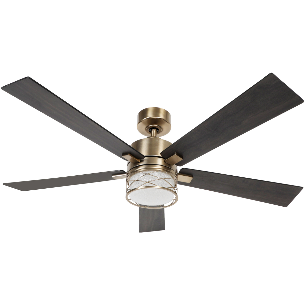 VENTILADOR DE TECHO CHARTWELL NEGRO/GRIS 52" CON 1 LUZ Y 5 ASPAS ...