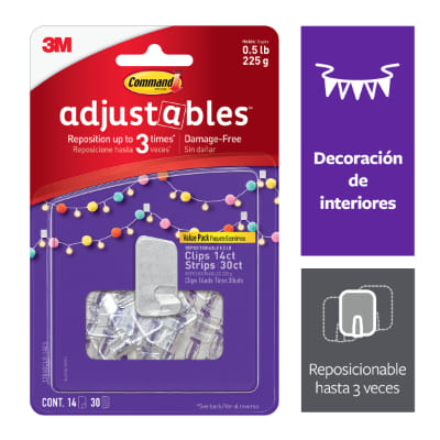 COMMAND CLIPS REPOSICIONABLES, 14 PZAS | The Home Depot México