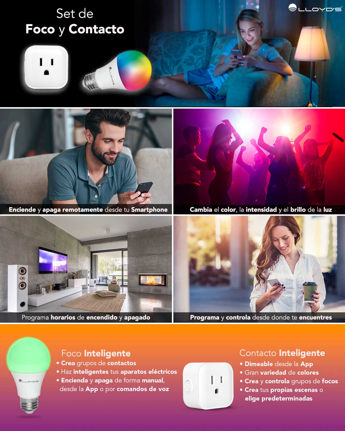 SET DE FOCO DE 10W Y CONTACTO INTELIGENTES | The Home Depot México