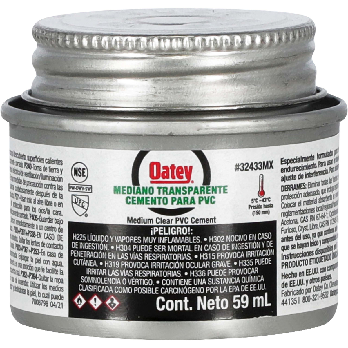 CEMENTO PARA PVC 59 ML TRANSPARENTE OATEY | The Home Depot México ...