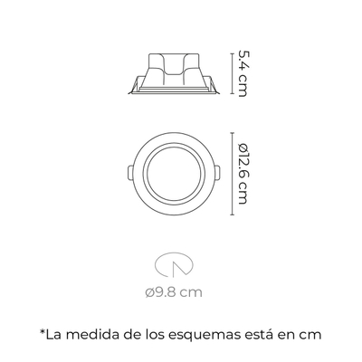 Lámpara Illux de empotrar en techo con LED 8W TL-6008.B | The Home ...