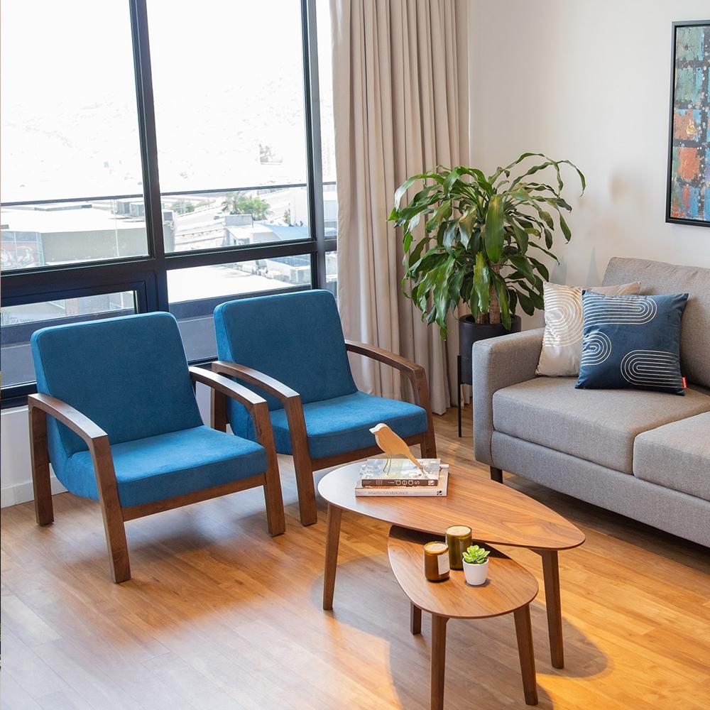 SILLON TREINTA Y SEIS TELA AZUL | The Home Depot México