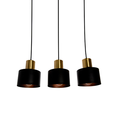 COLGANTE NEGRO Y DORADO 60W E27 3L | The Home Depot México