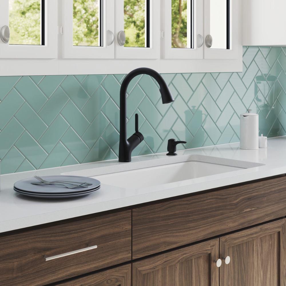 LLAVE DE COCINA MONOMANDO TOUCHLESS SETRA NEGRO MATE | The Home Depot ...