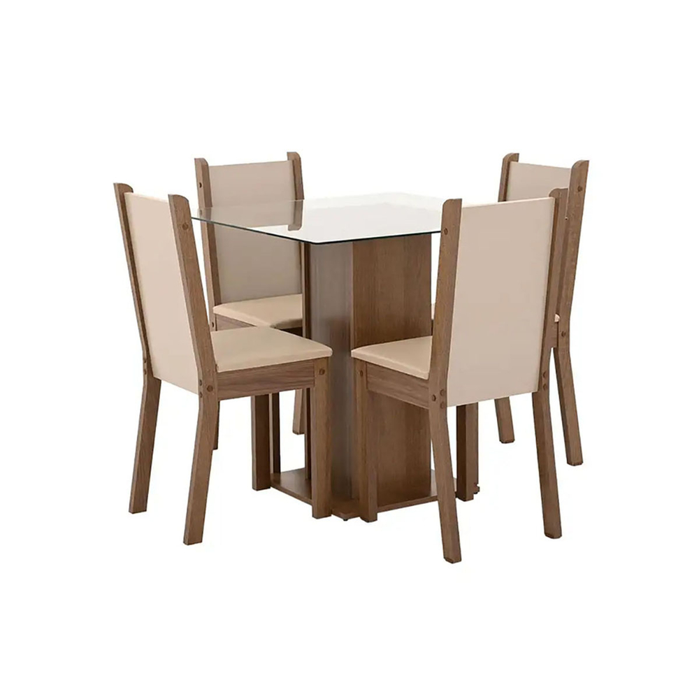 SET DE COMEDOR PARA 4 PERSONAS TLANALAPA NATURAL | The Home Depot ...