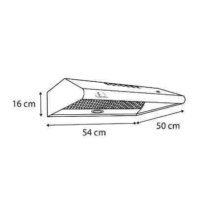 CAMPANA EMPOTRE ORION 54CM INOX | The Home Depot México