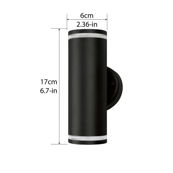 LÁMPARA ARBOTANTE LED 17 X 6 X 9 CM NEGRO | The Home Depot México