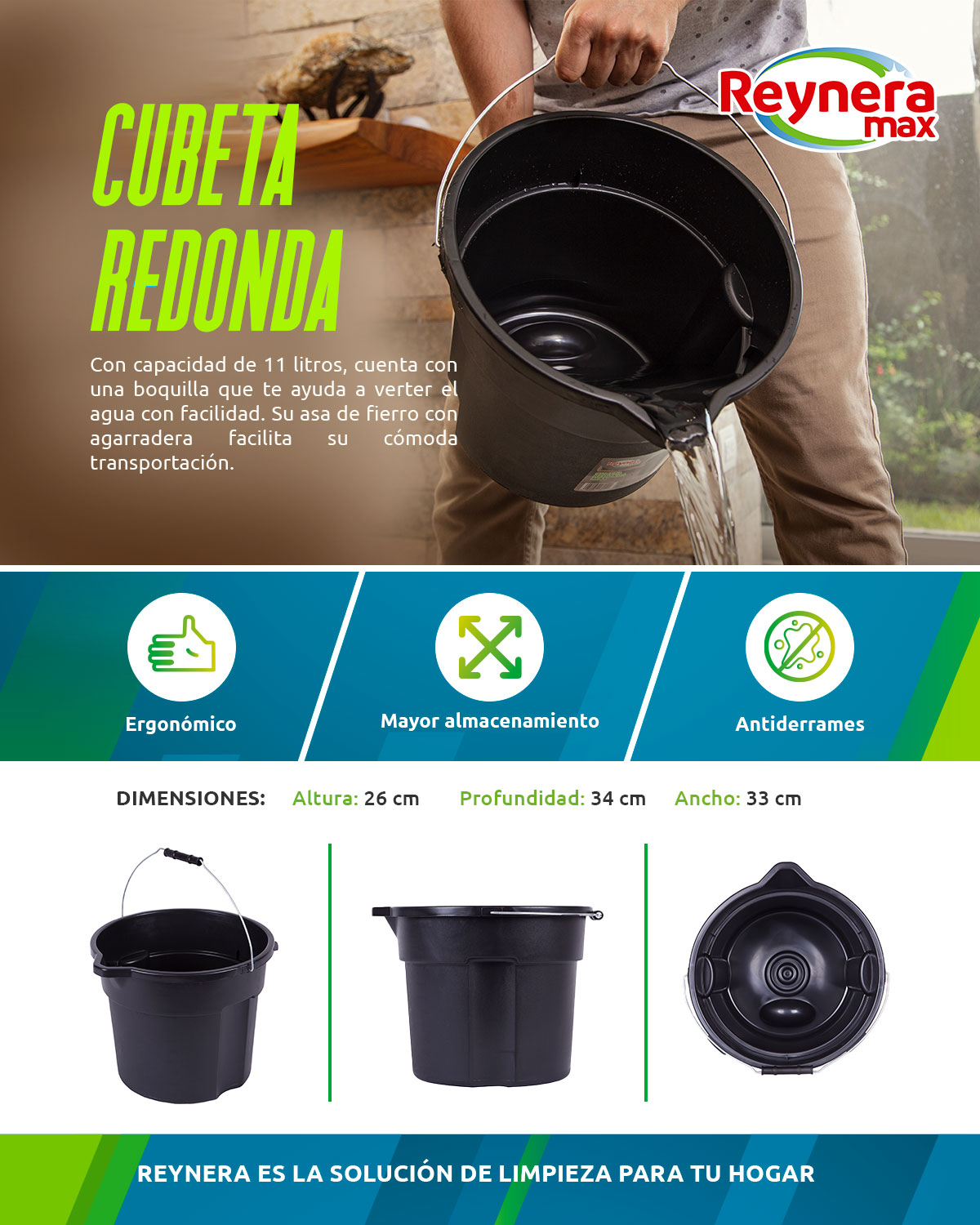 CUBETA REDONDA 11 L REYNERA MAX | The Home Depot México