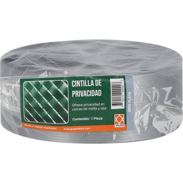 ROLLO DE CINTILLA DE PLÁSTICO DE PRIVACIDAD 3 M2 GRIS PLATA | The Home ...