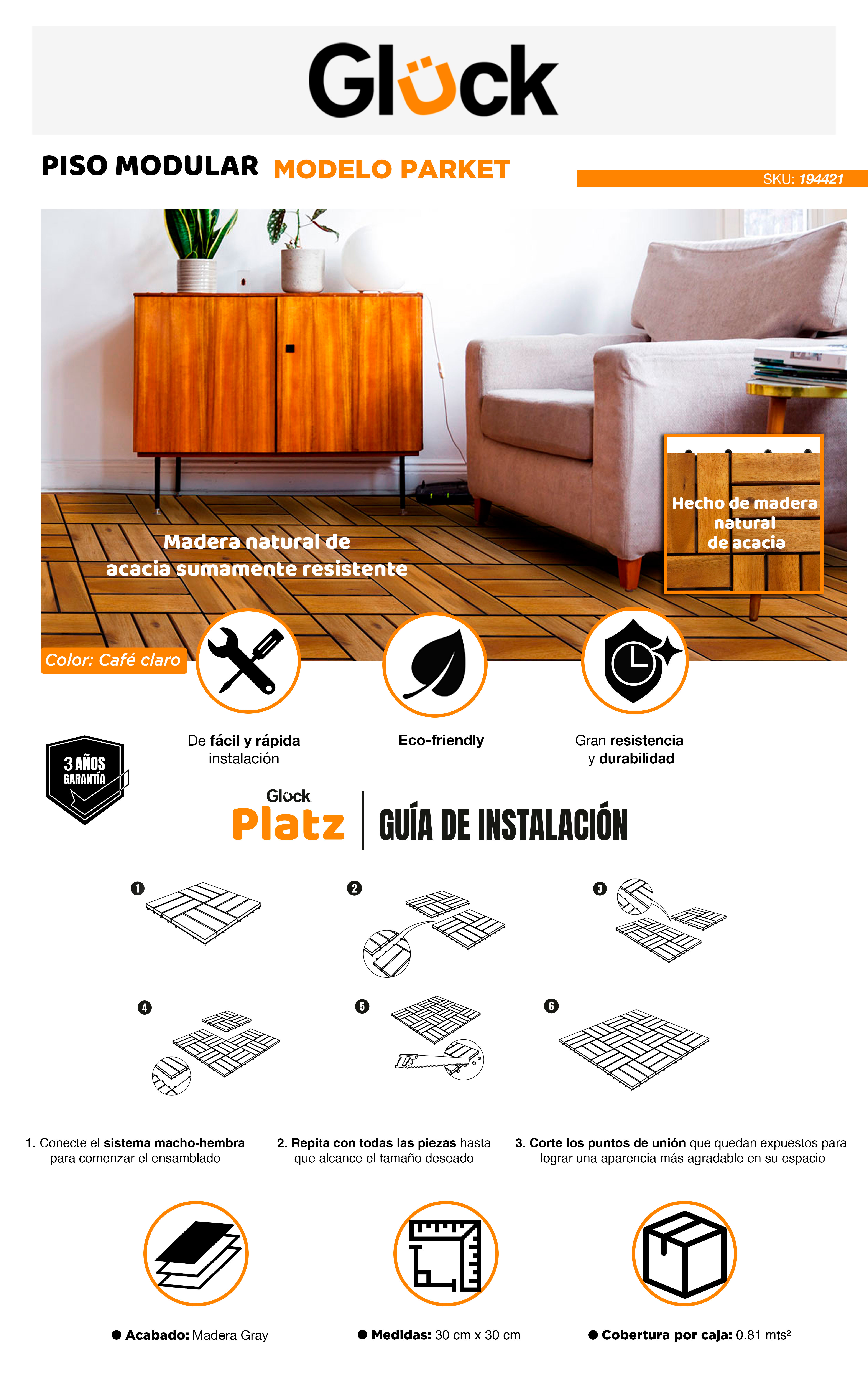 PISO MODULAR DORADO | The Home Depot México
