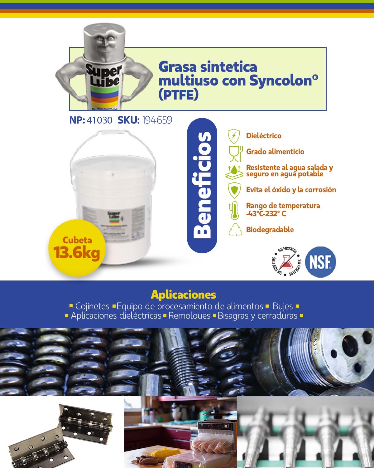 GRASA SINTÉTICA MULTIUSO SUPER LUBE C/SYNCOLON | The Home Depot México