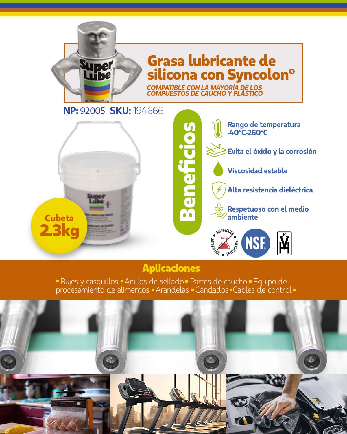 GRASA DE SILICONA CON SYNCOLON (PTFE) FT 2.26 KG | The Home Depot México