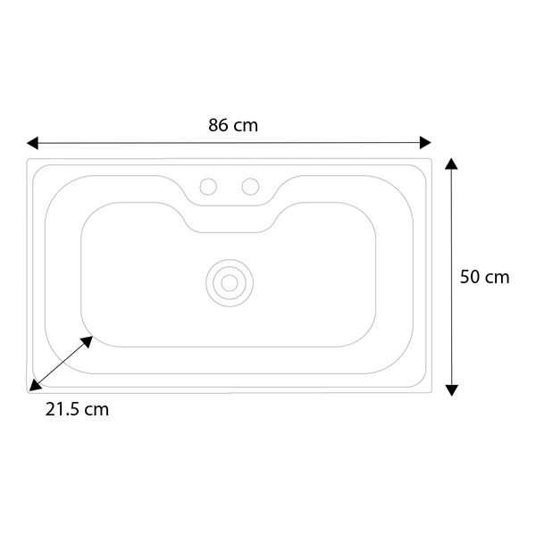 LAVABO DE SOBRE PONER 21.5 X 86 X 50 CM | The Home Depot México