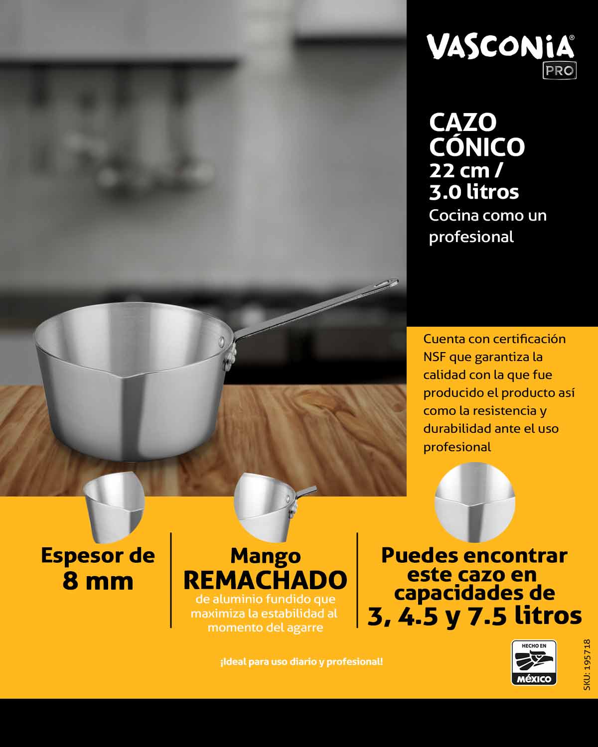 CAZO CÓNICO 15.5 X 40 X 25 CM | The Home Depot México