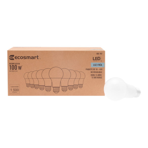 FOCOS LED ECOSMART 13 W 1500 LÚMENES LUZ BLANCA 10 PIEZAS | The Home Depot México