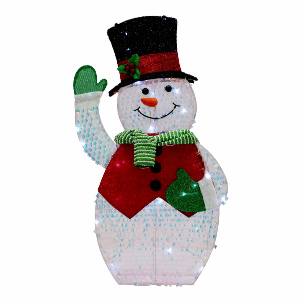 FIGURA ILUMINADA NAVIDEÑA 96 X 44 X 3 CM MUÑECO DE NIEVE | The Home Depot México