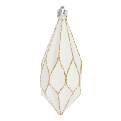 ESFERAS NAVIDEÑAS LUXURY BLANCO 15 X 5.4 CM 6 PIEZAS | The Home Depot México