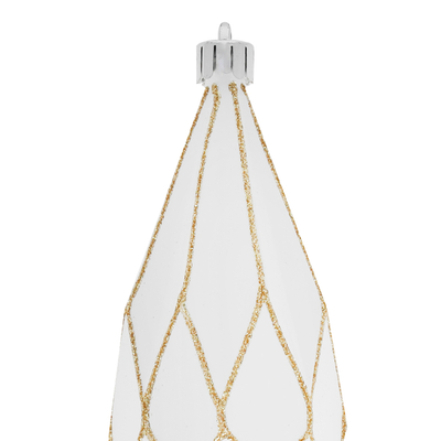 ESFERAS NAVIDEÑAS LUXURY BLANCO 15 X 5.4 CM 6 PIEZAS | The Home Depot México