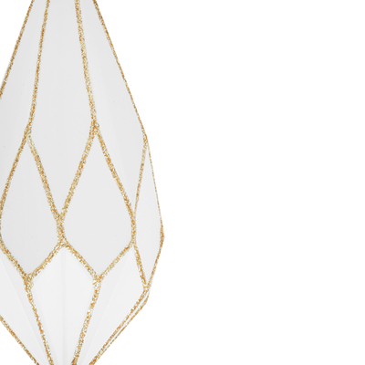 ESFERAS NAVIDEÑAS LUXURY BLANCO 15 X 5.4 CM 6 PIEZAS | The Home Depot México