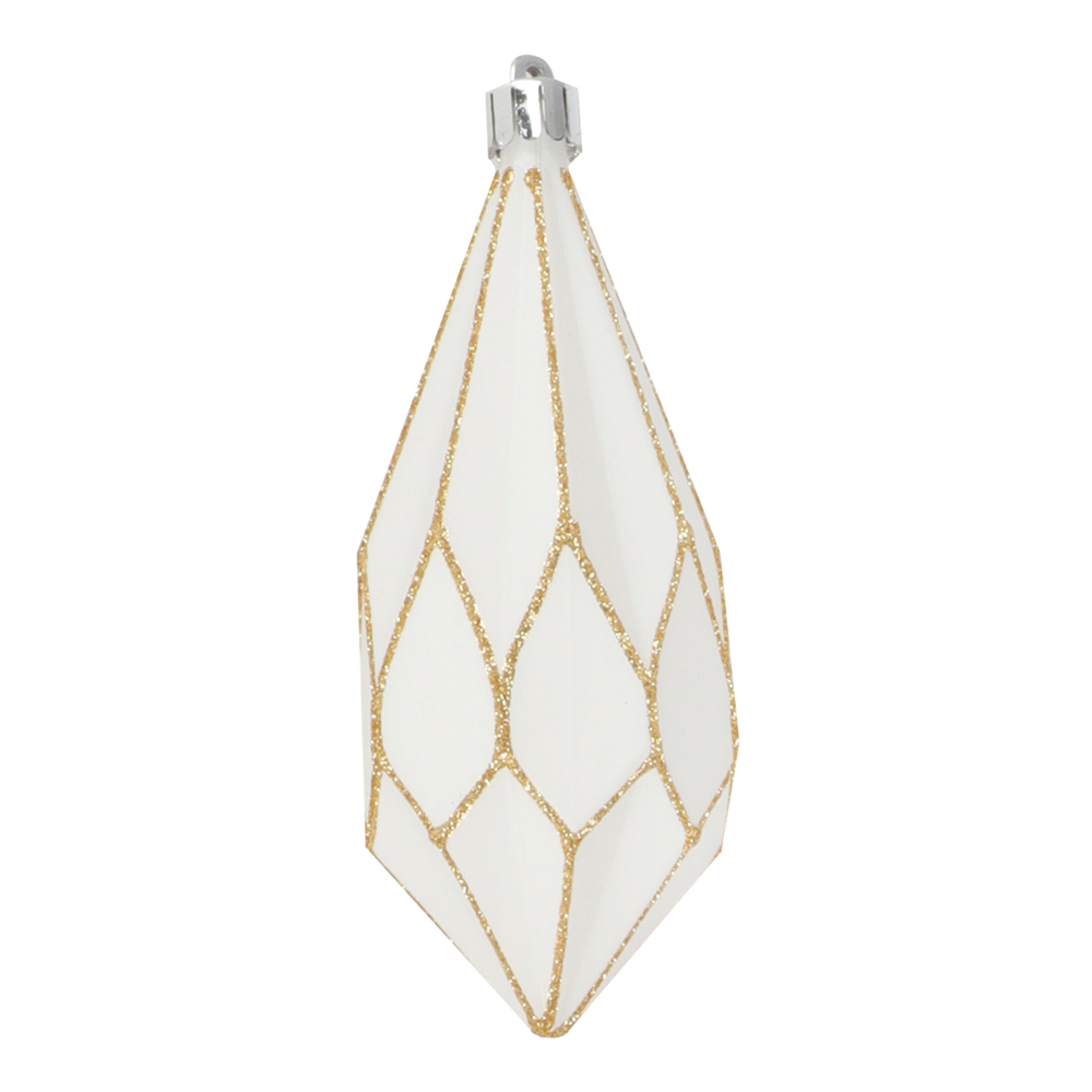 ESFERAS NAVIDEÑAS LUXURY BLANCO 15 X 5.4 CM 6 PIEZAS | The Home Depot México