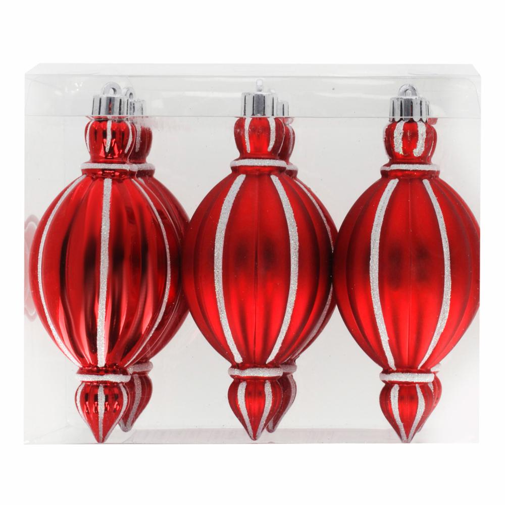 ESFERAS NAVIDEÑAS RUBY ROJO 14 X 5.8 CM 6 PIEZAS | The Home Depot México