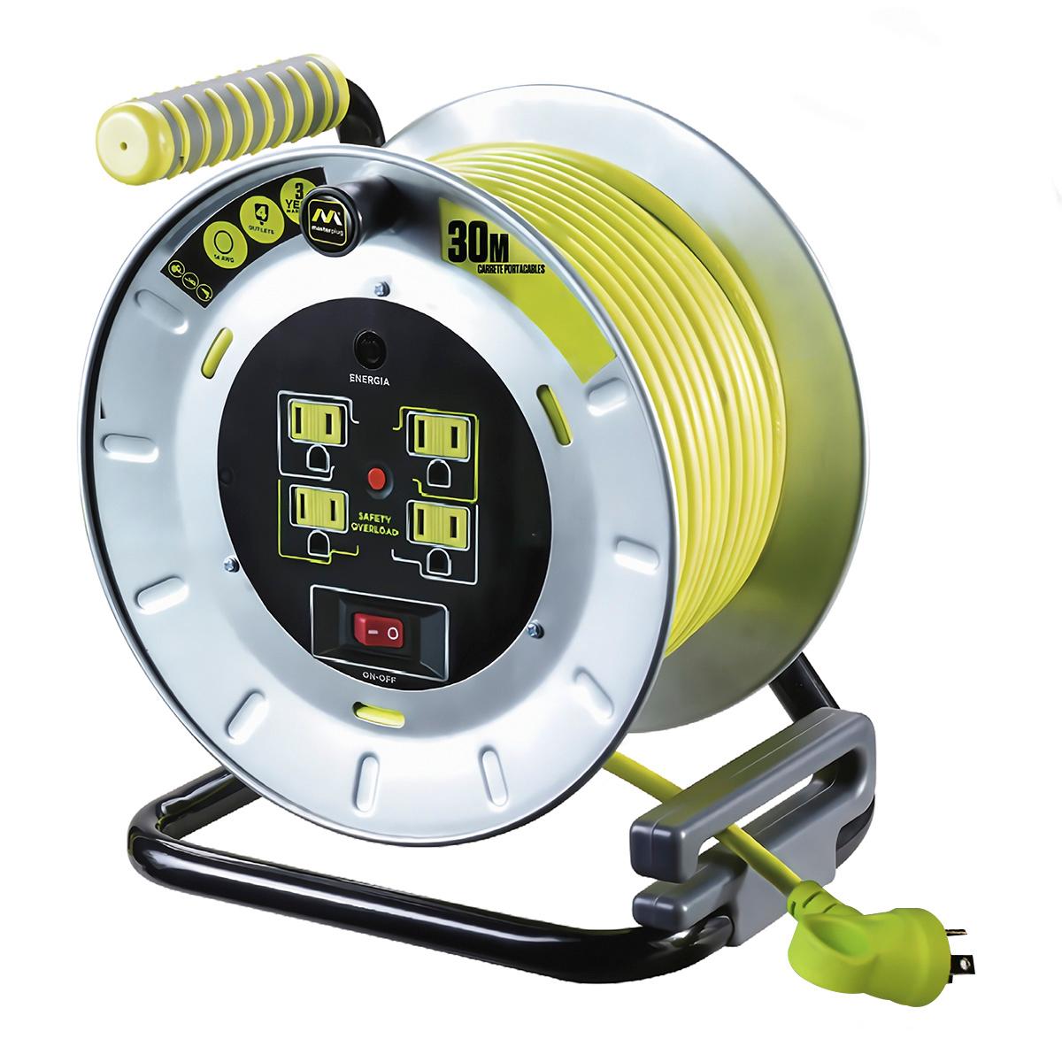 CARRETE PORTACABLE 30 M PLATA MASTERPLUG | The Home Depot México ...