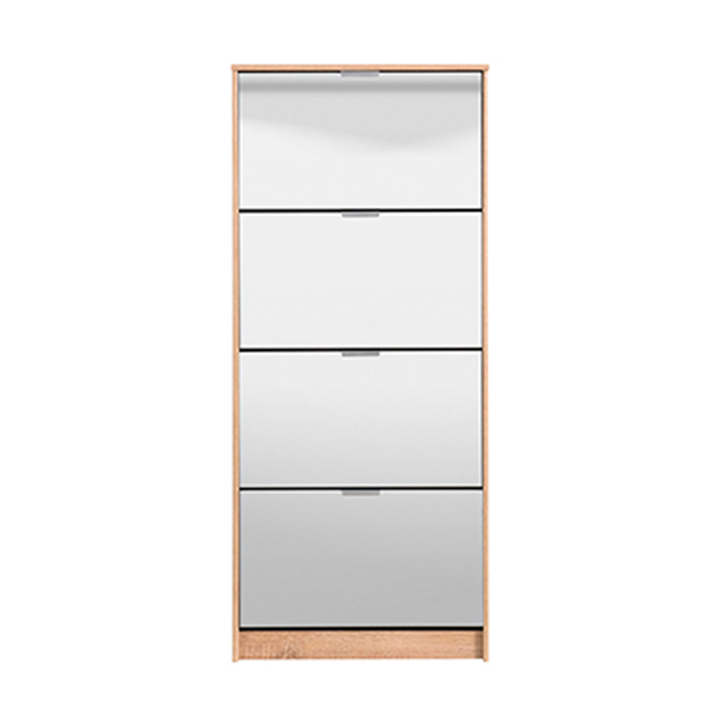 ZAPATERA ALTA HUGO COLOR MADERA Y CRISTAL | The Home Depot México