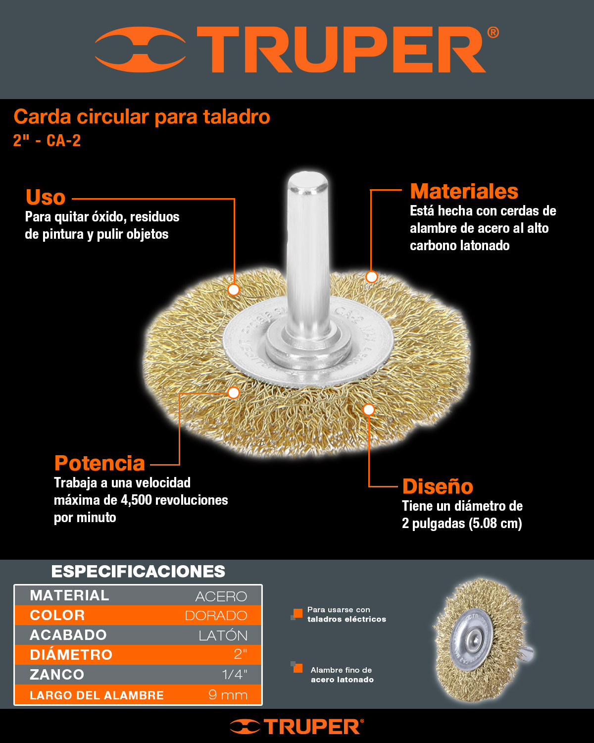 CARDA CIRCULAR ACERO DE 2 PULGADAS | The Home Depot México