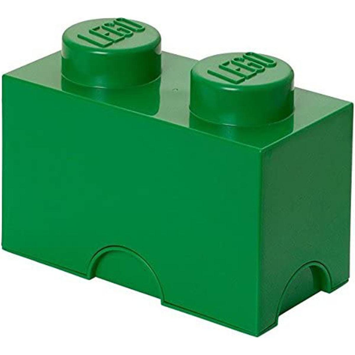 BLOQUE BRICK DE 18 X 25 X 12.5 CM PARA ALMACENAR LEGOS VERDE | The Home ...