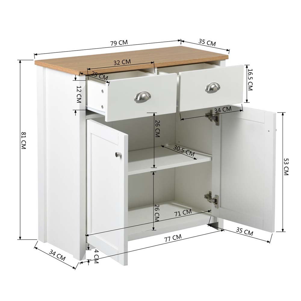 GABINETE DE ALACENA 79X35X81CM NATURAL Y BLANCO | The Home Depot México