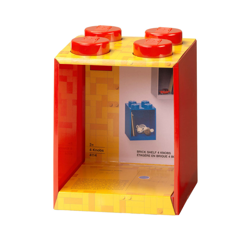 Estante para libros Lego Brick de 4 rojo 21x16x16 cm | The Home Depot ...