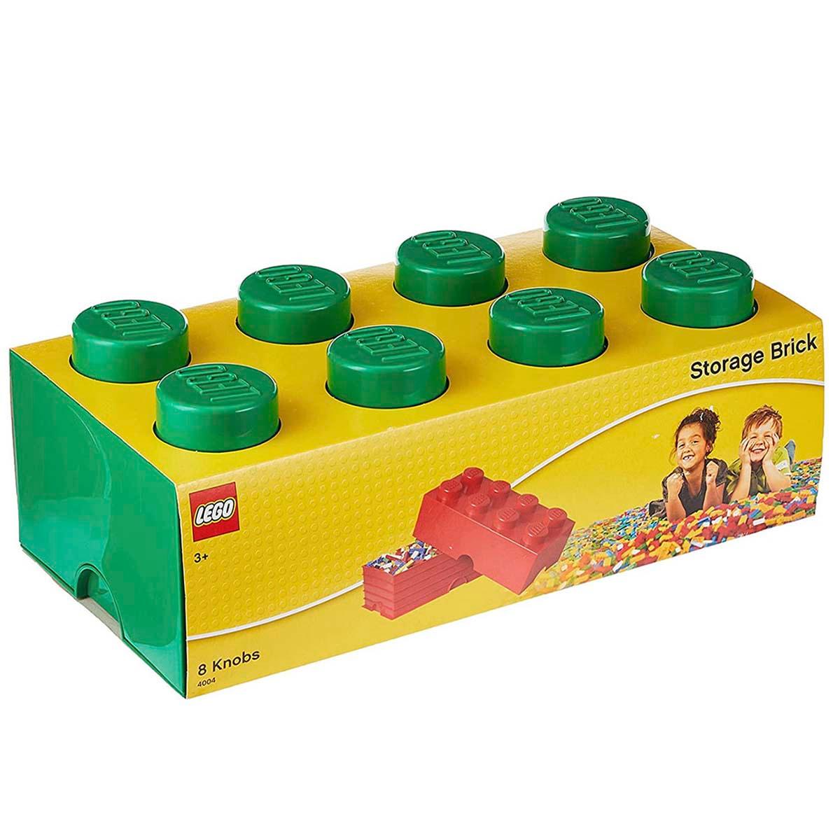 BLOQUE BRICK DE 12.5 X 18 X 12.5 CM PARA ALMACENAR LEGOS VERDE | The ...