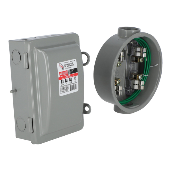 KIT DE MUFA CON INTERRUPTOR DE SEGURIDAD 250 VOLTS 18.2 x 17 x 6 CM ...