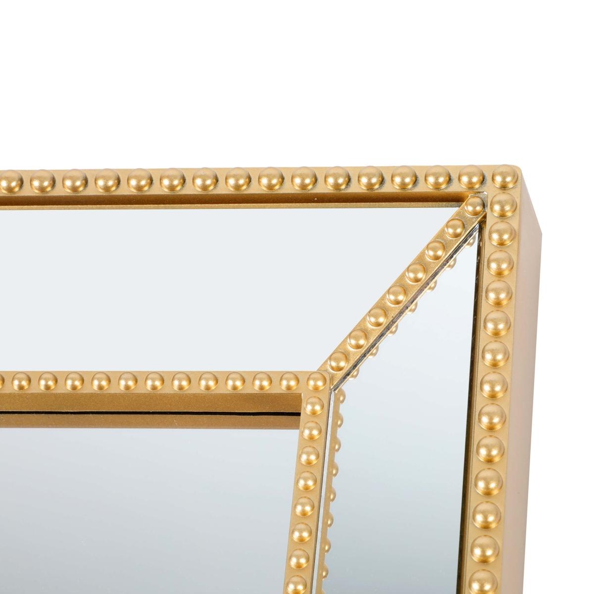 ESPEJO DECORATIVO RECTANGULAR CON MARCO DORADO 62.7 X 52.7 X 4.5 CM ...