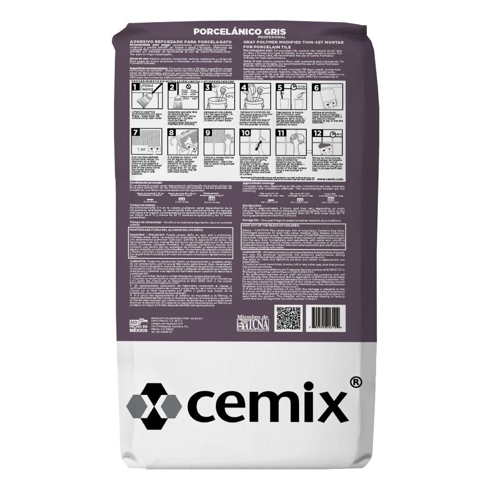 CEMIX ADHESIVO PORCELANICO GRIS 20KG | The Home Depot México