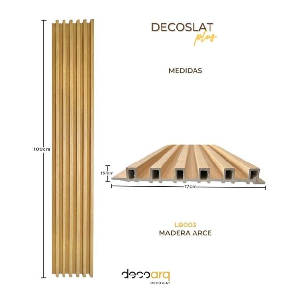 LAMBRÍN DECORATIVO PARA MUROS EN WPC TIPO MADERA / 10 PIEZAS DE 100 X17 ...