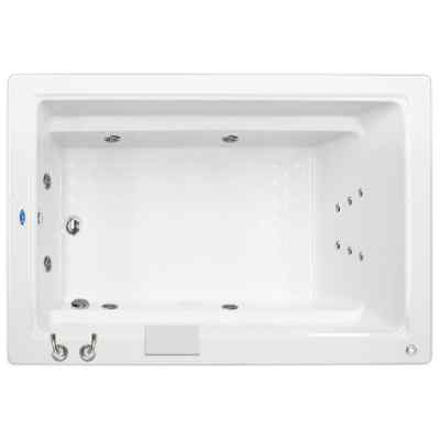 TINA DE BAÑO AUSTIN 150 X 130 X 42 CM CON HIDROMASAJE + COMBO DE ...