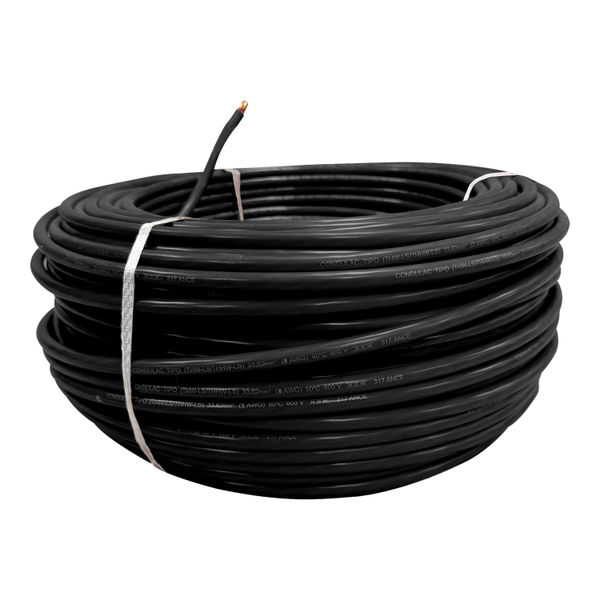 CABLE THW 6 AWG NEGRO 100 M CONDULAC | The Home Depot México