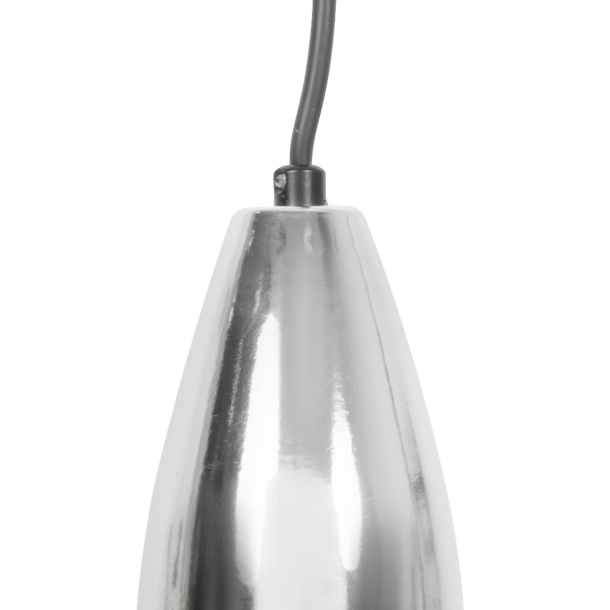 LAMPARA DECORATIVA COLGANTE MAXXI 8057 COLOR CROMADO DETALLES NEGROS ...