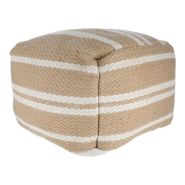 PUFF BEIGE 35.5 X 50.8 X 50.8 CM DE POLIÉSTER | The Home Depot México