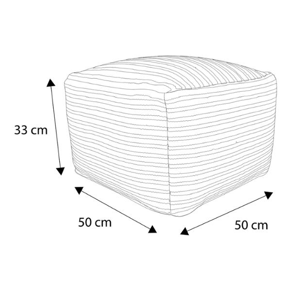 PUFF BEIGE 35.5 X 50.8 X 50.8 CM DE POLIÉSTER | The Home Depot México