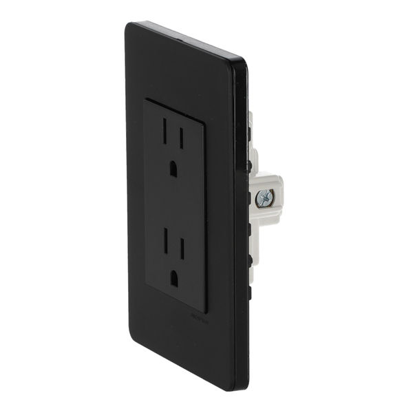 CONTACTO DÚPLEX CON PLACA PLÁSTICO NEGRO | The Home Depot México