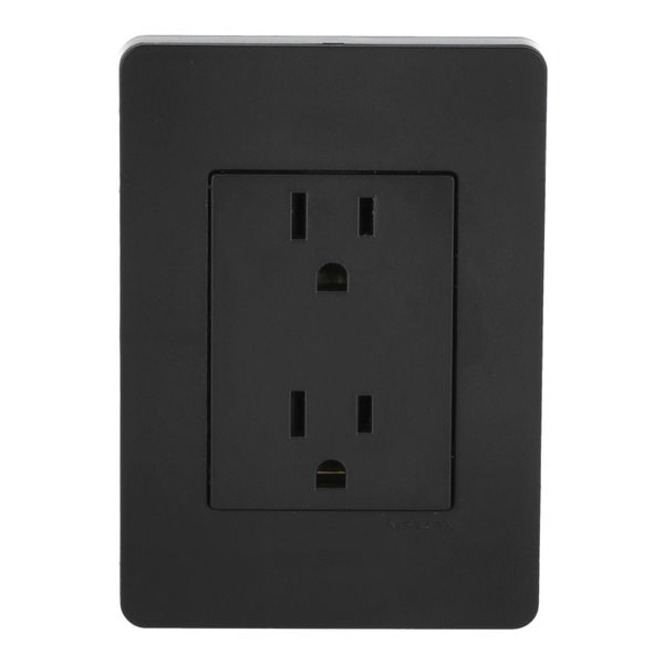 CONTACTO DÚPLEX CON PLACA PLÁSTICO NEGRO | The Home Depot México
