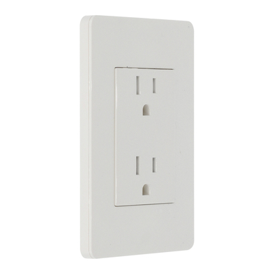 CONTACTO DÚPLEX CON PLACA PLÁSTICO BLANCO | The Home Depot México