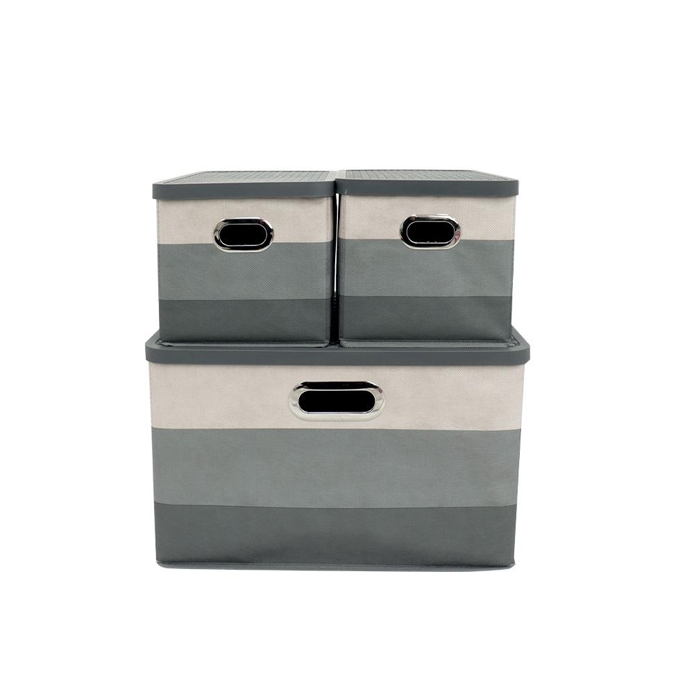 SET 3 CAJAS DE ALMACENAMIENTO GRIS | The Home Depot México - Ventas a ...
