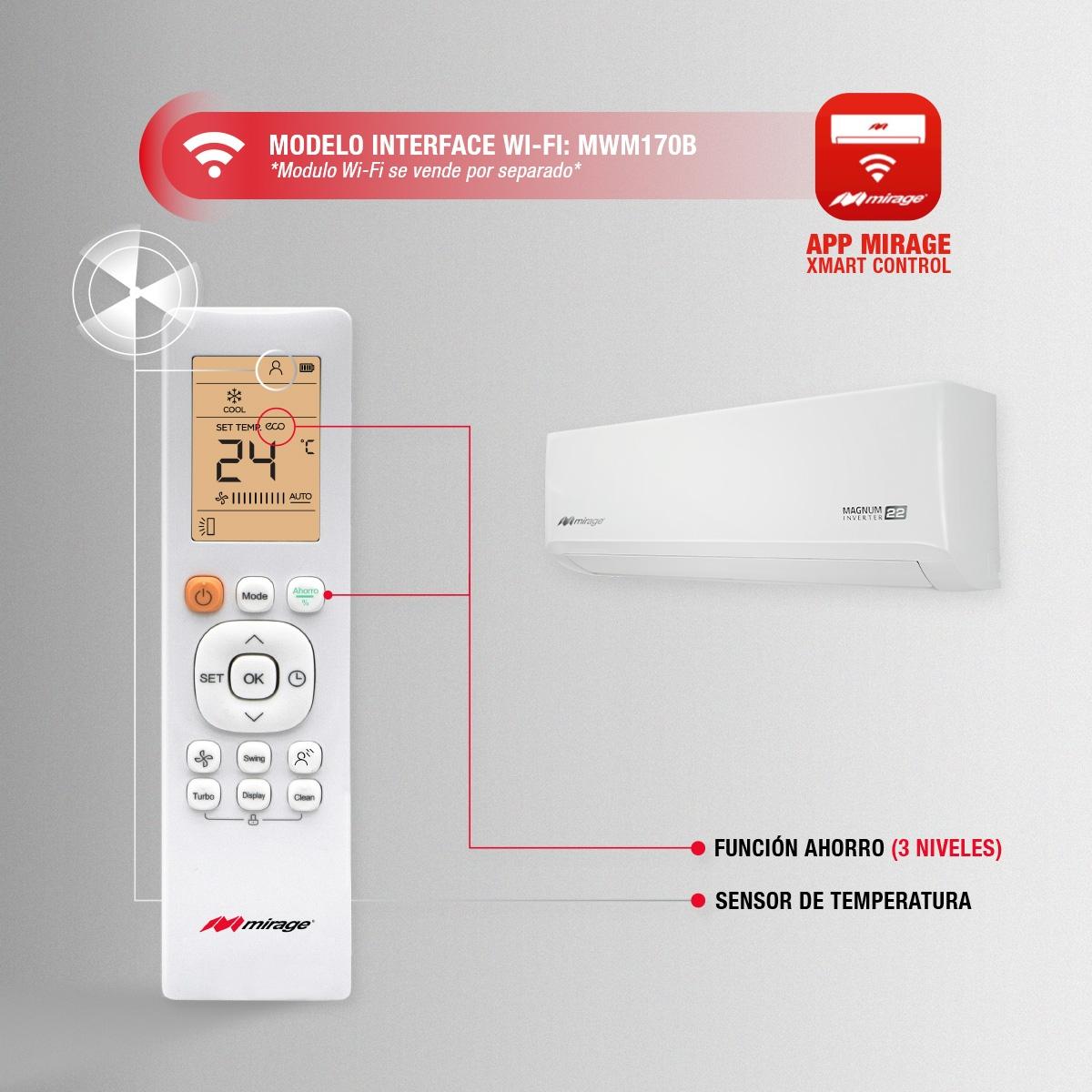 MINISPLIT INVERTER MIRAGE MAGNUM 22 DE 1.5 TONELADAS 220 V FRÍO | The ...